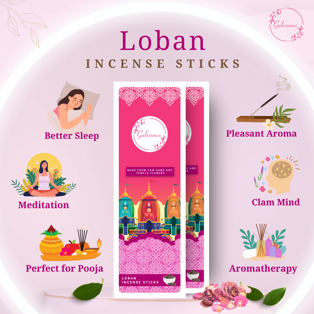 Loban Incense Sticks With Free Incense Holder| Made from Cow dung & Te ...